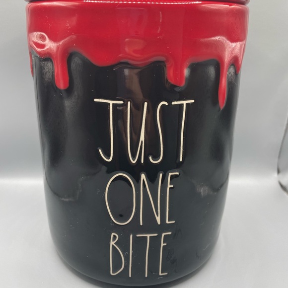 Rae Dunn | Holiday | Rae Dunn Just One Bite Treat Jar With Bat Handle And Red Blood Drip New ...